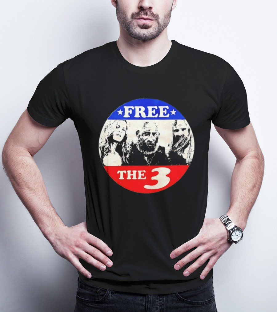 Rob Zombie Free The 3 From Hell Horror Movie T-Shirt