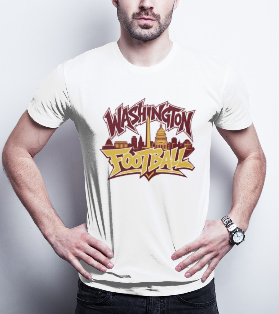 Washington Football Capitol Skyline Monument Landmarks T-Shirt