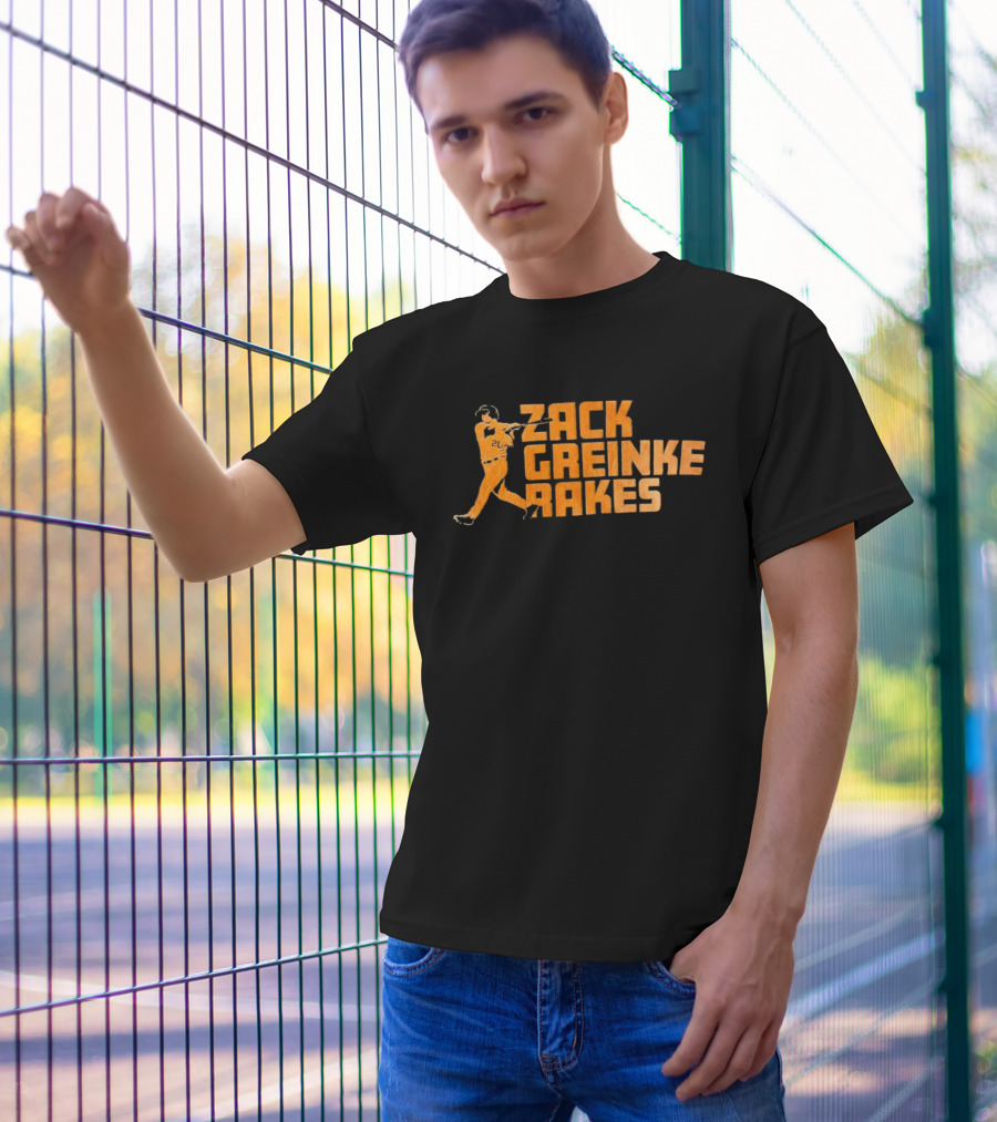 Zack Greinke Rakes Houston Astros Baseball Legend T-Shirt