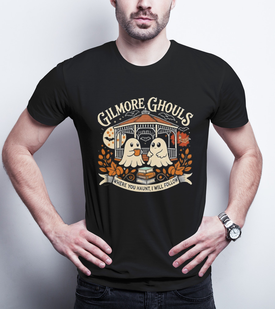 Gilmore Ghouls Where You Haunt I Will Follow Coffee Ghosts Halloween T-Shirt