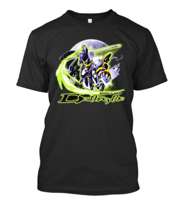 Mobile Suit Deathrythe Mecha Battle Moon Scene T-Shirt