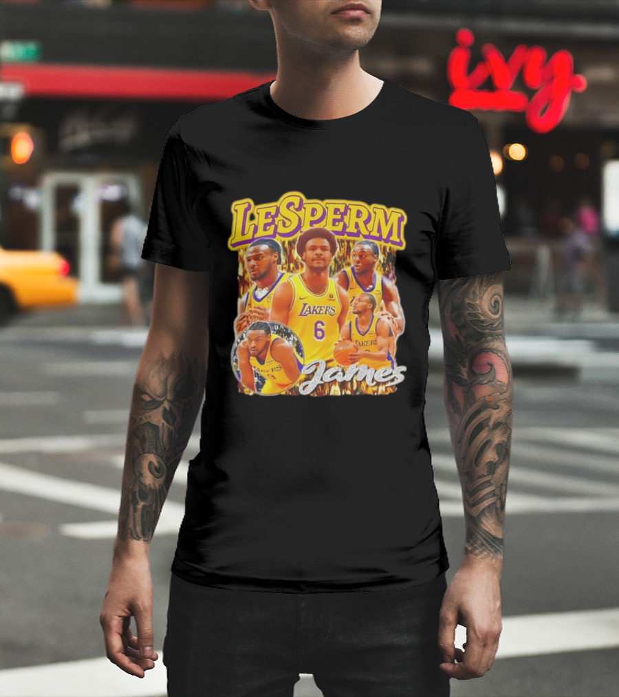 LeSperm James Lakers 90s Bootleg T-Shirt