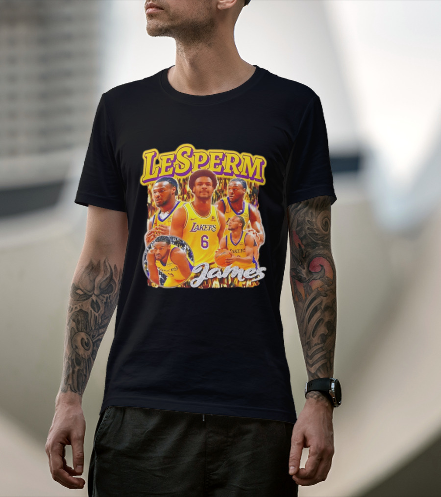 LeSperm James Lakers 90s Bootleg T-Shirt