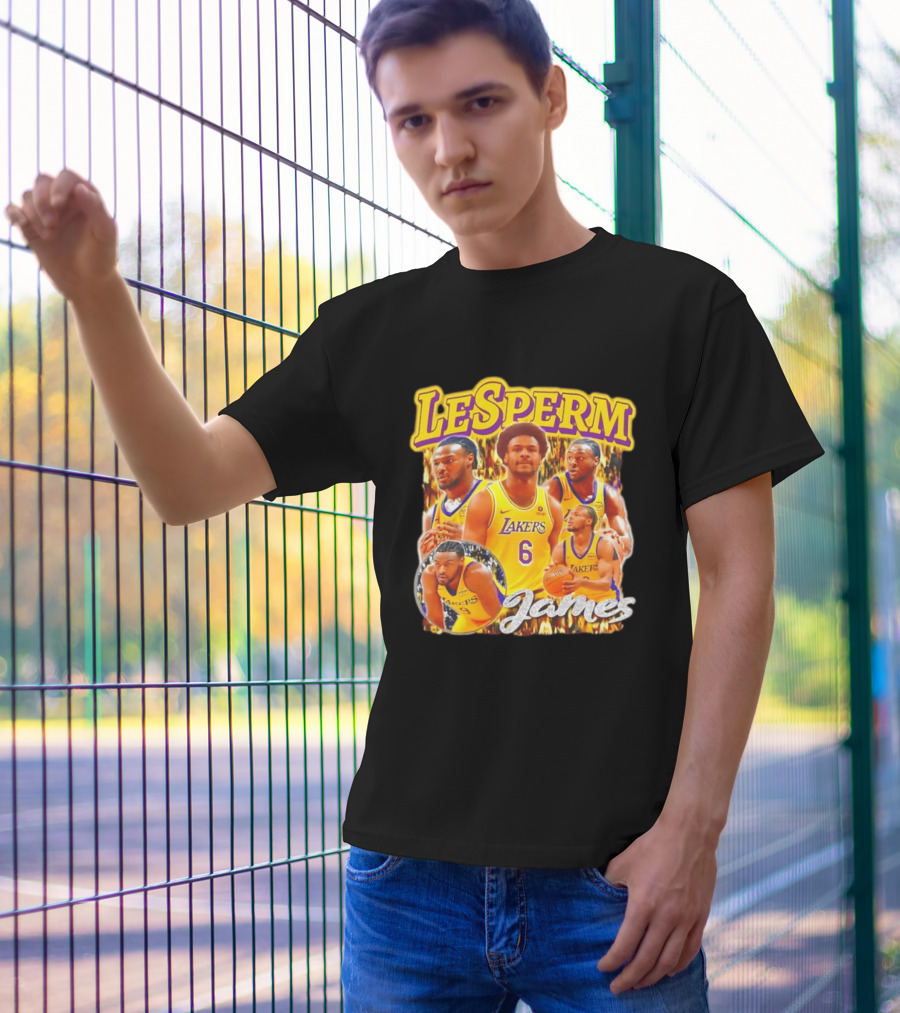 LeSperm James Lakers 90s Bootleg T-Shirt