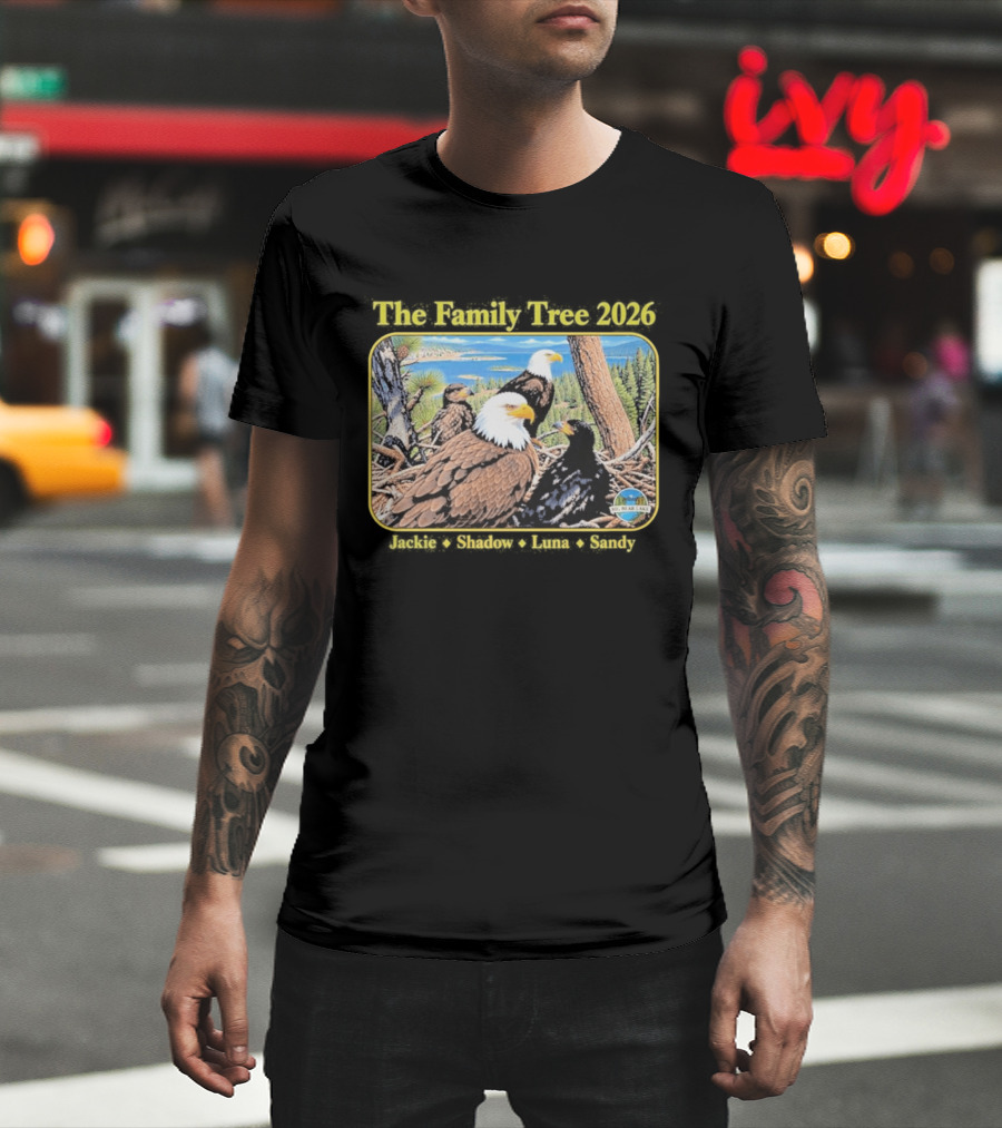 The Family Tree 2026 Jackie And Shadow Jackie The Eagle Big Bear Lake T-Shirt