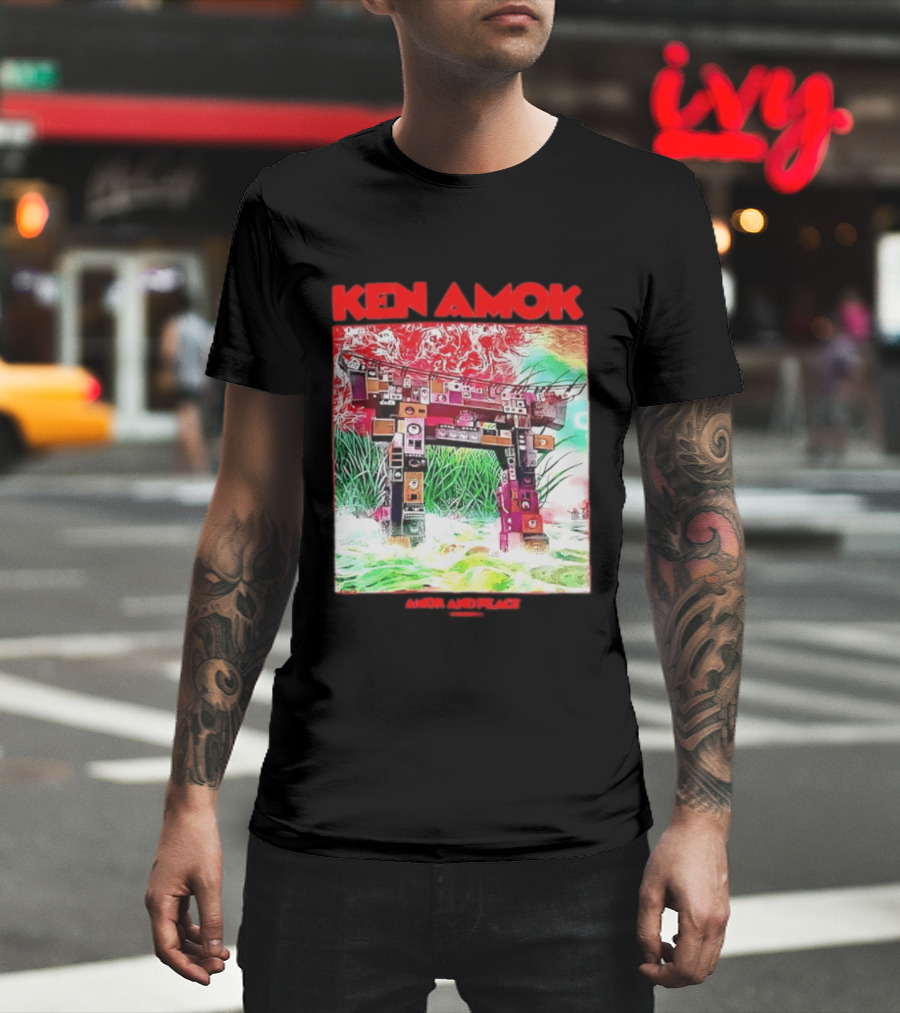 Ken Amok Amok And Peace Speaker Torii Technicolor Gateway T-Shirt