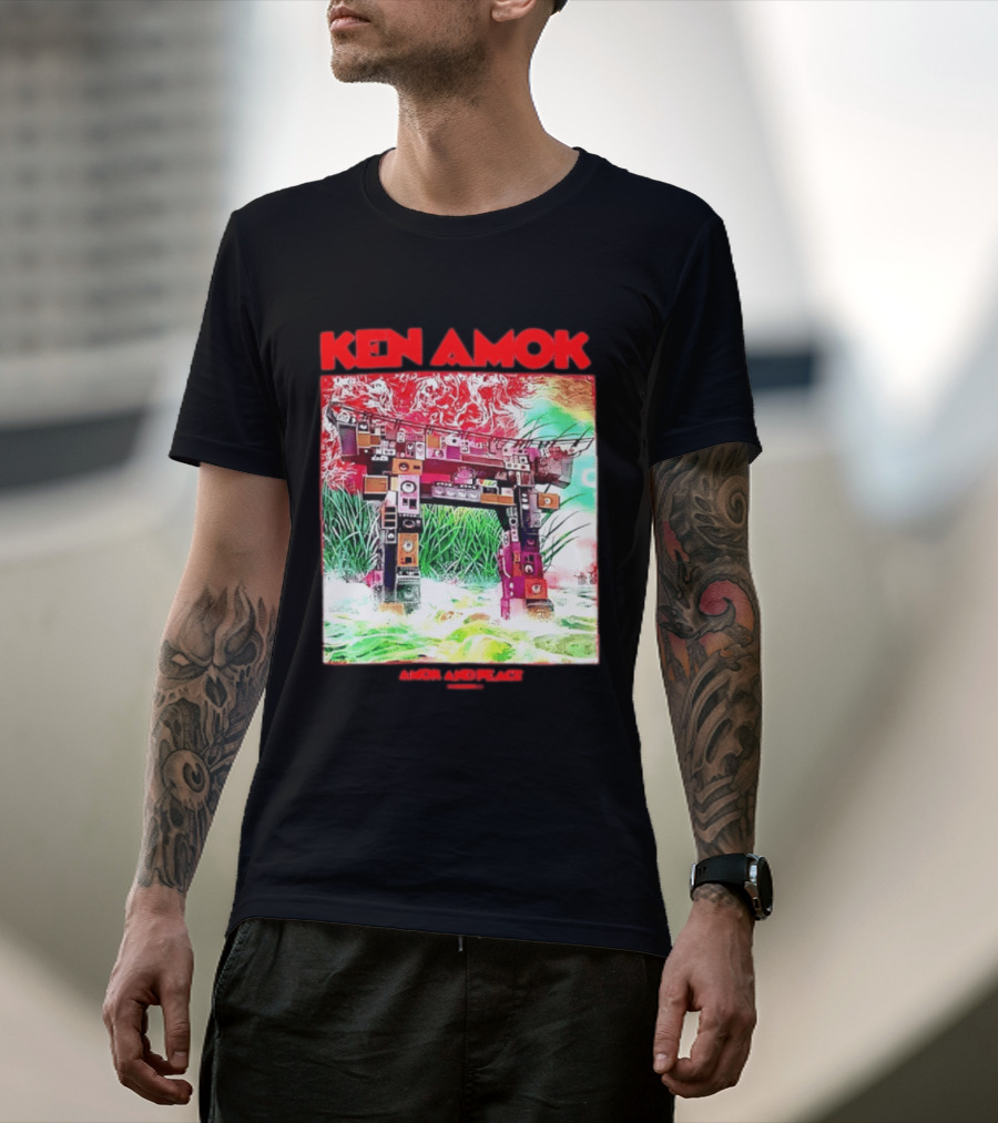 Ken Amok Amok And Peace Speaker Torii Technicolor Gateway T-Shirt