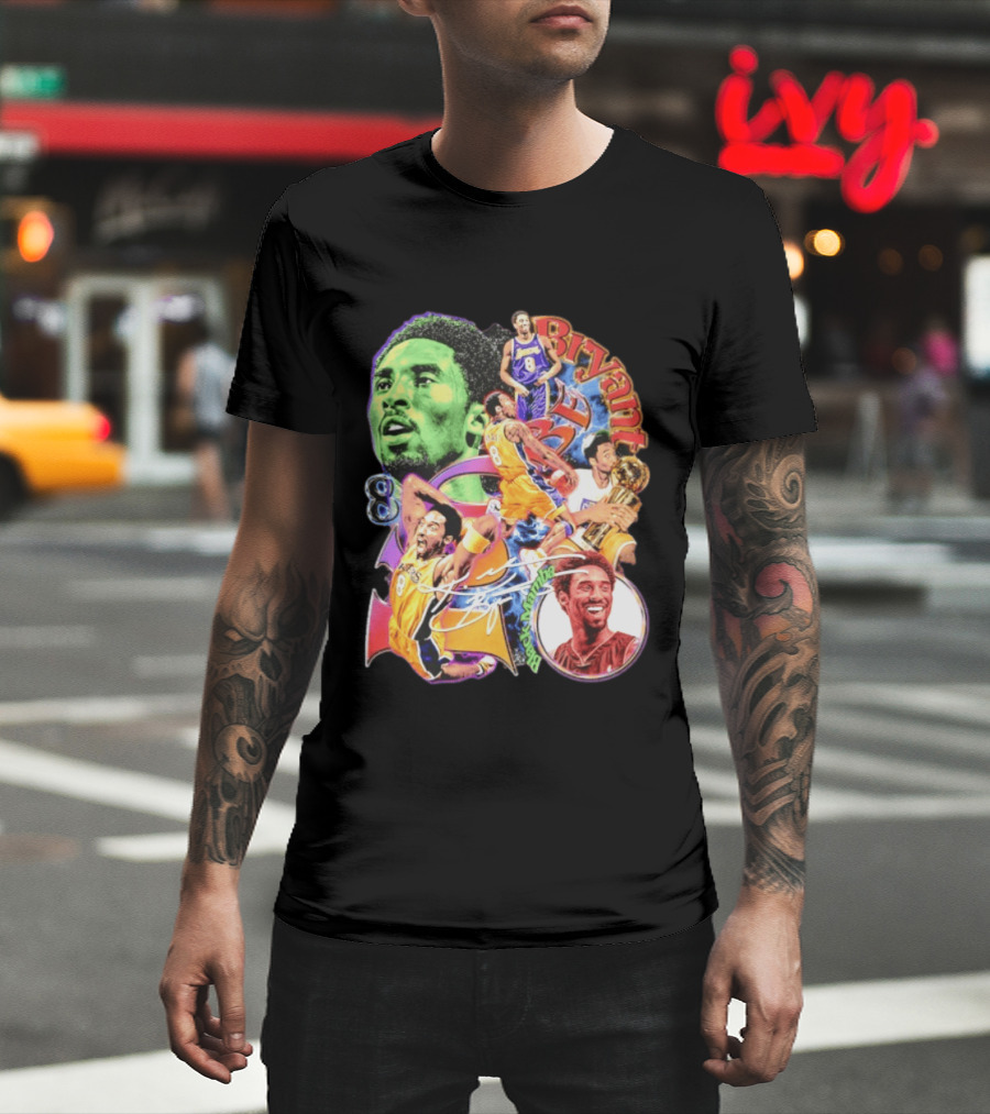 Kobe Bryant 8 Los Angeles Lakers NBA Champion Legacy T-Shirt