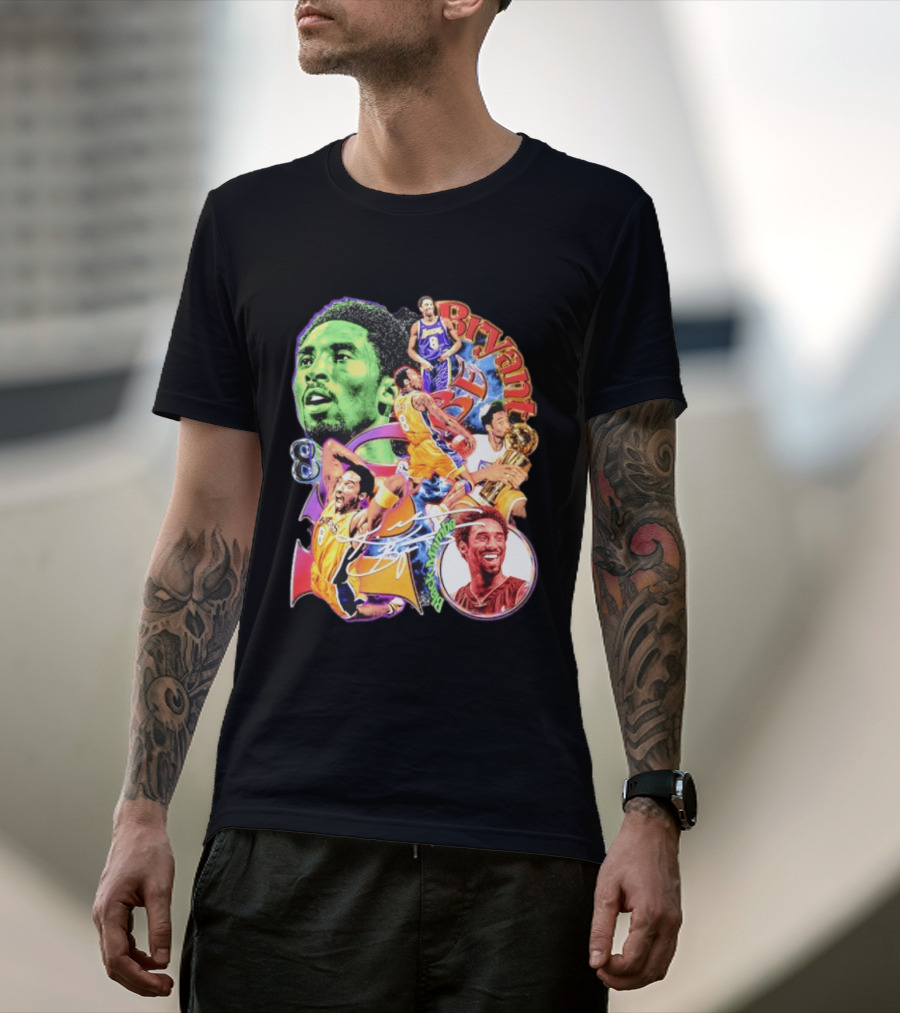 Kobe Bryant 8 Los Angeles Lakers NBA Champion Legacy T-Shirt