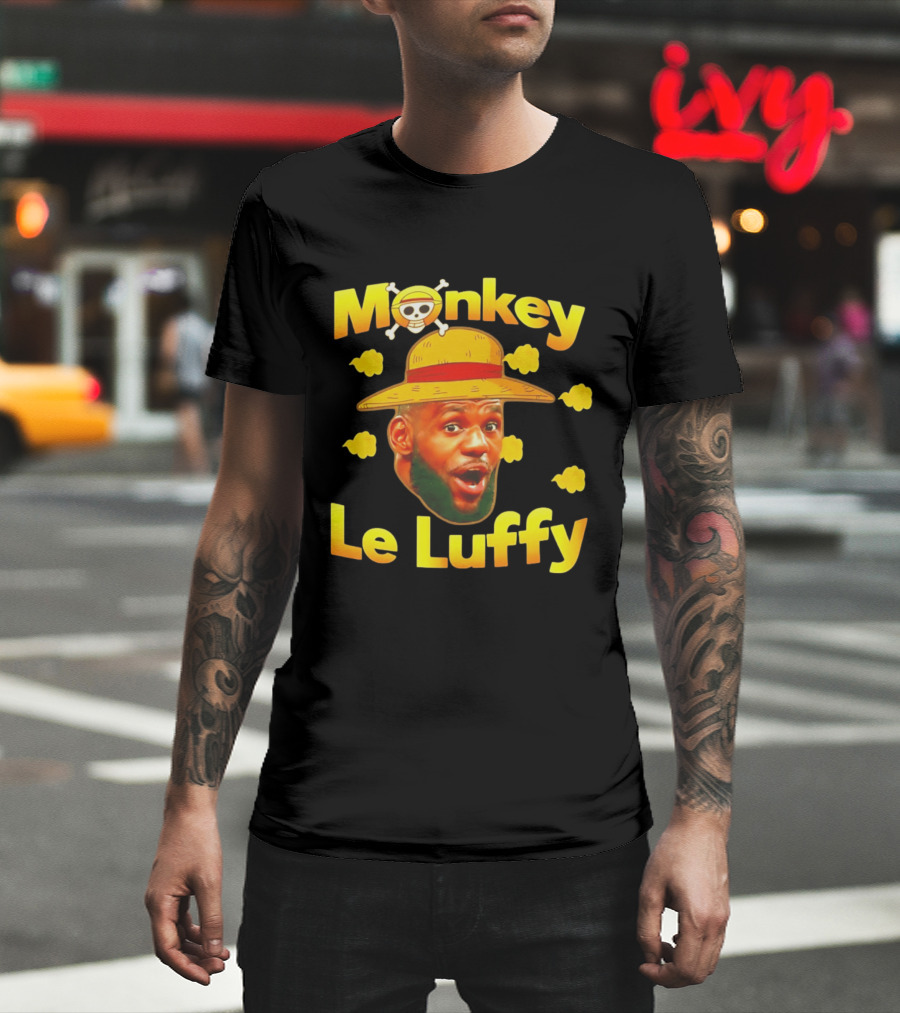 Monkey LeBron James Le Luffy Los Angeles Lakers One Piece T-Shirt