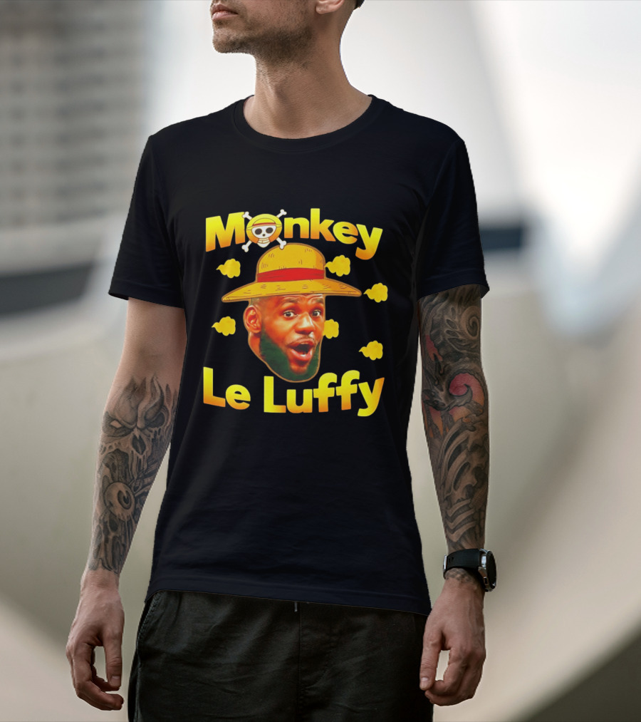 Monkey LeBron James Le Luffy Los Angeles Lakers One Piece T-Shirt