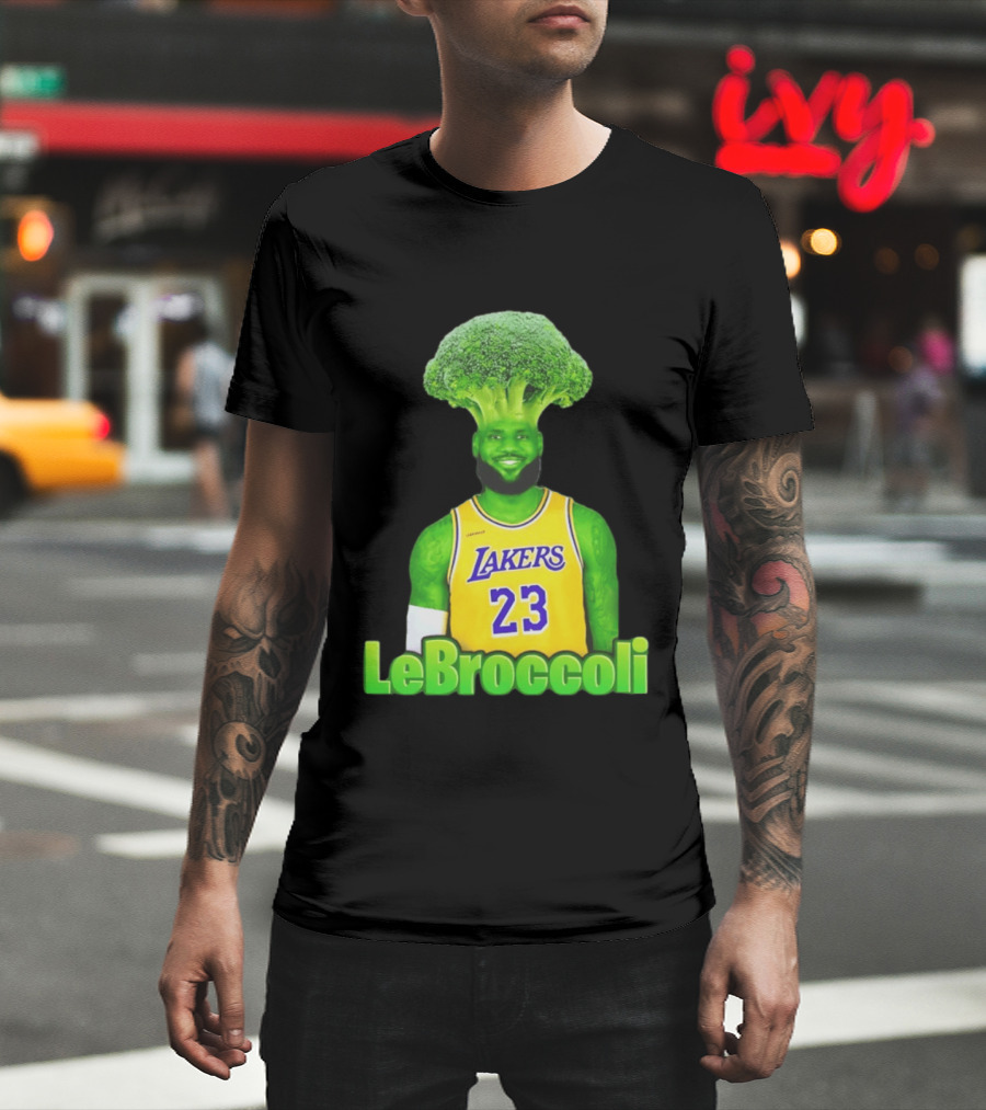 LeBron James Los Angeles Lakers LeBroccoli Lebron 23 NBA Basketball T-Shirt