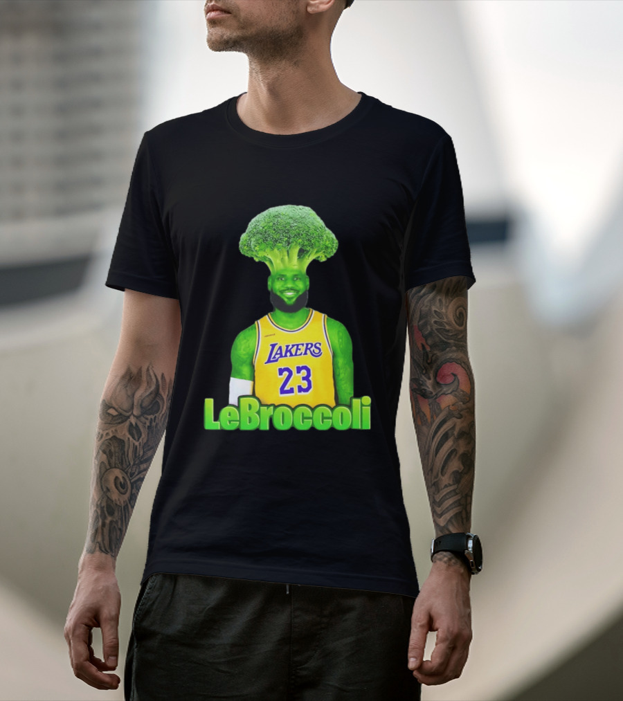 LeBron James Los Angeles Lakers LeBroccoli Lebron 23 NBA Basketball T-Shirt
