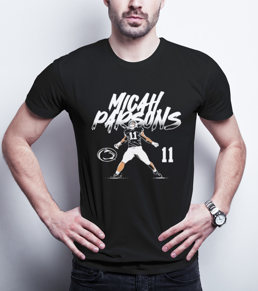 Micah Parsons 11 Penn State Football NCAA 2026 Star Pose T-Shirt