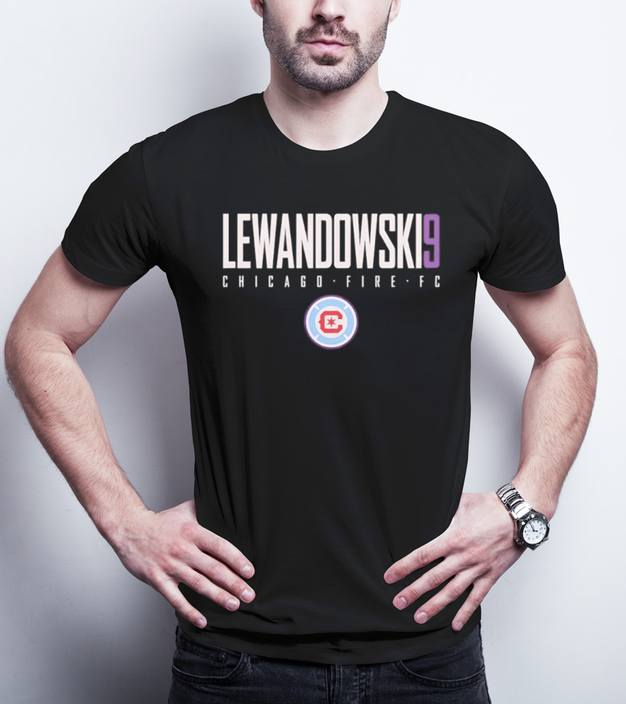 Lewandowski 9 Chicago Fire FC Official Merchandise T-Shirt