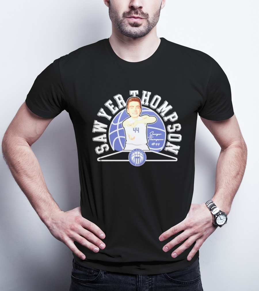 Sawyer Thompson 44 Marietta College Athletics Basketball Player Caricature T-Shirt