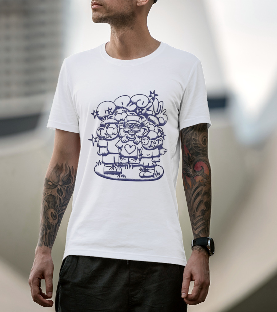 5 Ans En Famille Amis Dessin Célébration T-Shirt