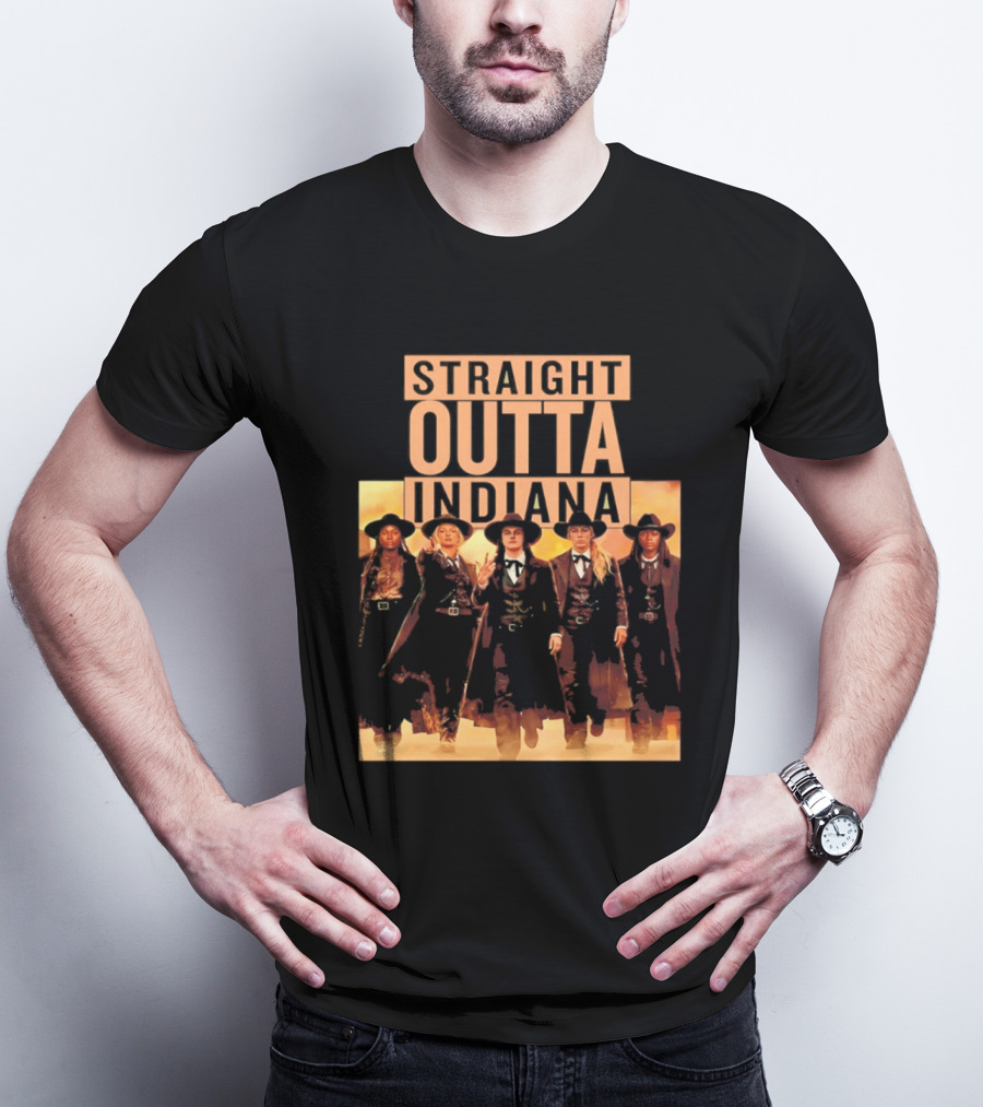 Straight Outta Indiana Fever Women's Basketball Feverstone Western T-Shirt