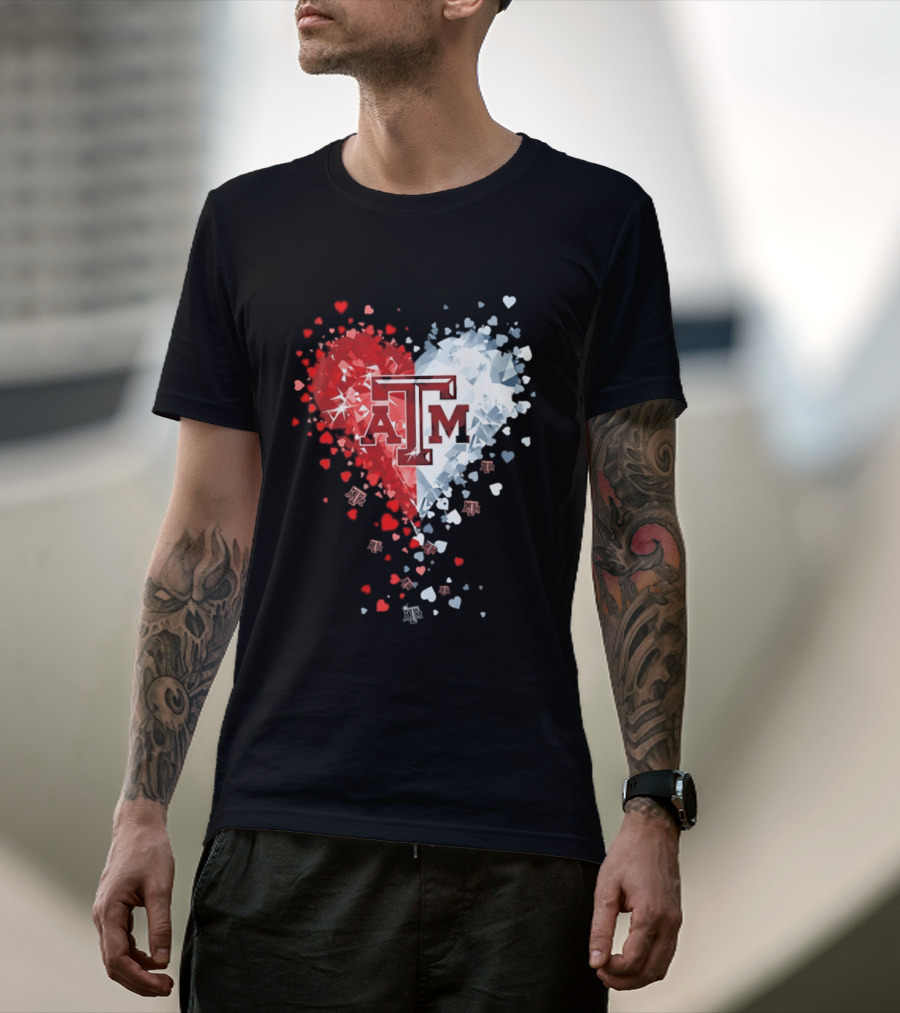 Texas A&M Aggies Heart Diamond 2026 NCAA College Station T-Shirt
