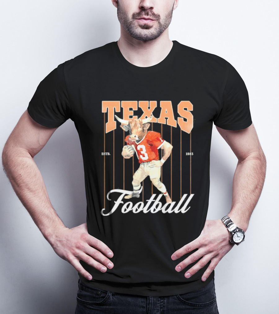 Texas Football Longhorns Estb 1883 Retro Player Jersey T-Shirt