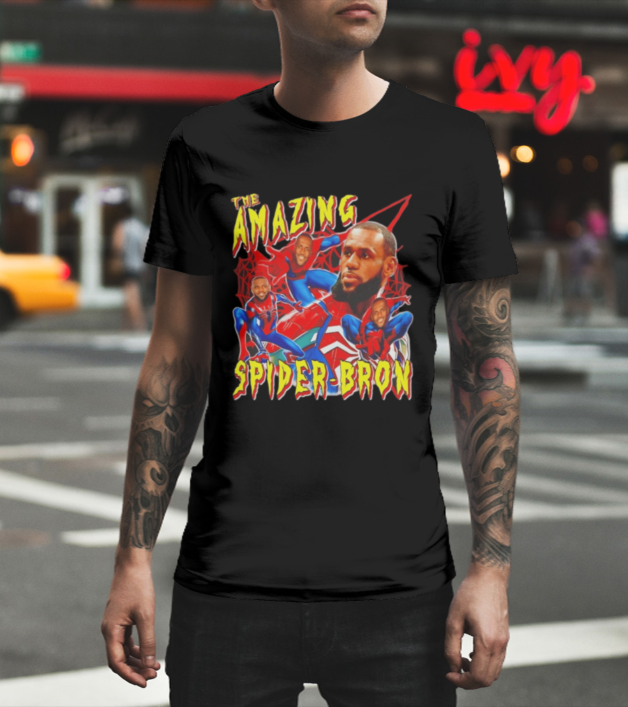 The Amazing Spider Bron LeBron James Web Slinger T-Shirt