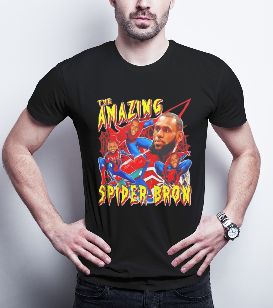 The Amazing Spider Bron LeBron James Web Slinger T-Shirt