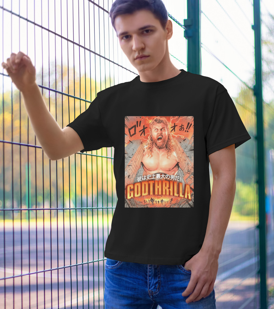 Thrillbilly Silas Mason Godthrilla Comic Style Explosion Scene T-Shirt
