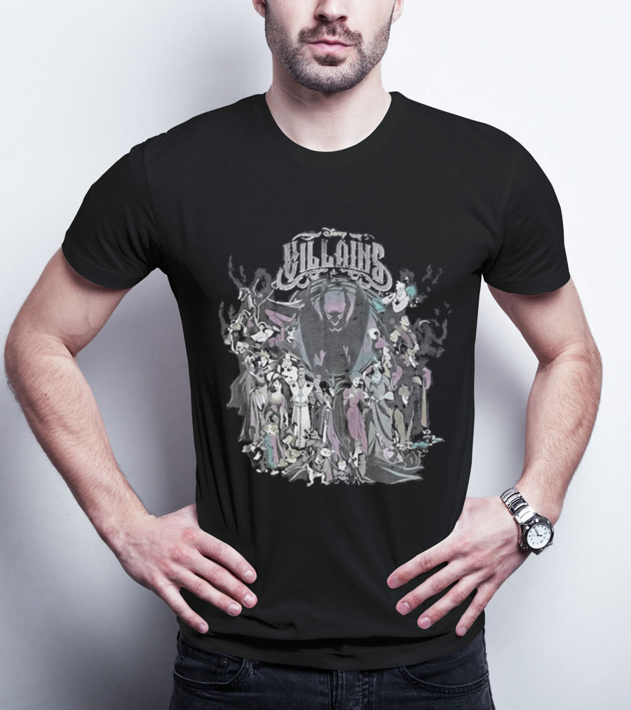 Tokyo Disney Resort Villains Evil Queen Ursula Maleficent Jafar Captain Hook Hades Dr. Facilier Scar T-Shirt
