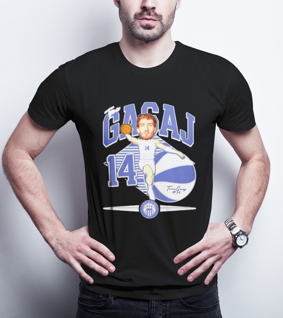The Gasaj 14 Marietta College Athletics Basketball Caricature T-Shirt