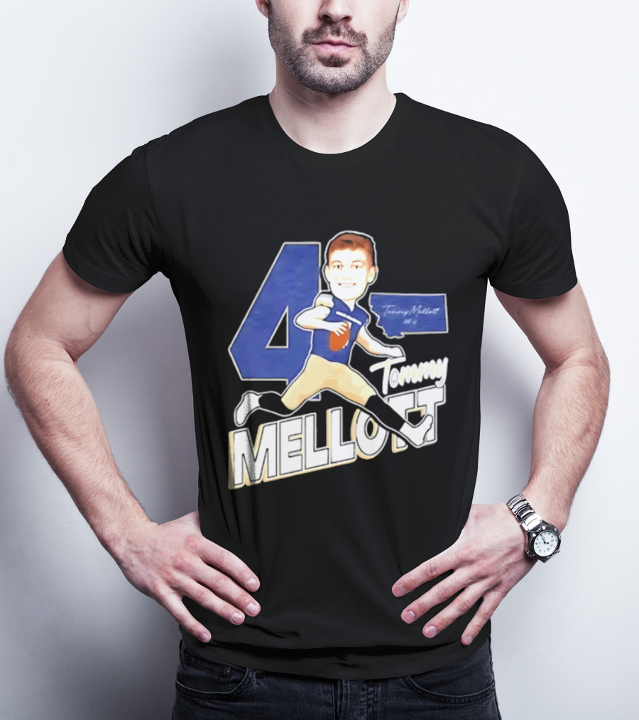 Tommy Mellott 4 Montana State Bobcats Caricature T-Shirt