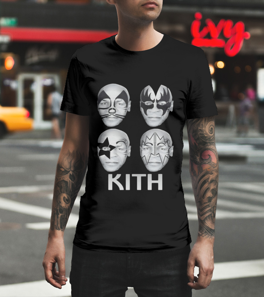 Kith Mike Tyson Kiss Band Face Paint Mashup Collection T-Shirt