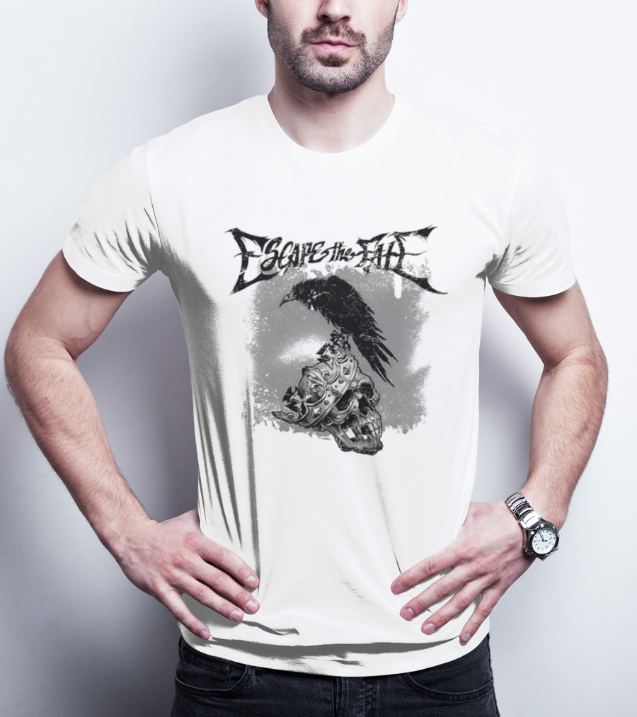 Escape The Fate Skull Crown Raven Post Hardcore T-Shirt