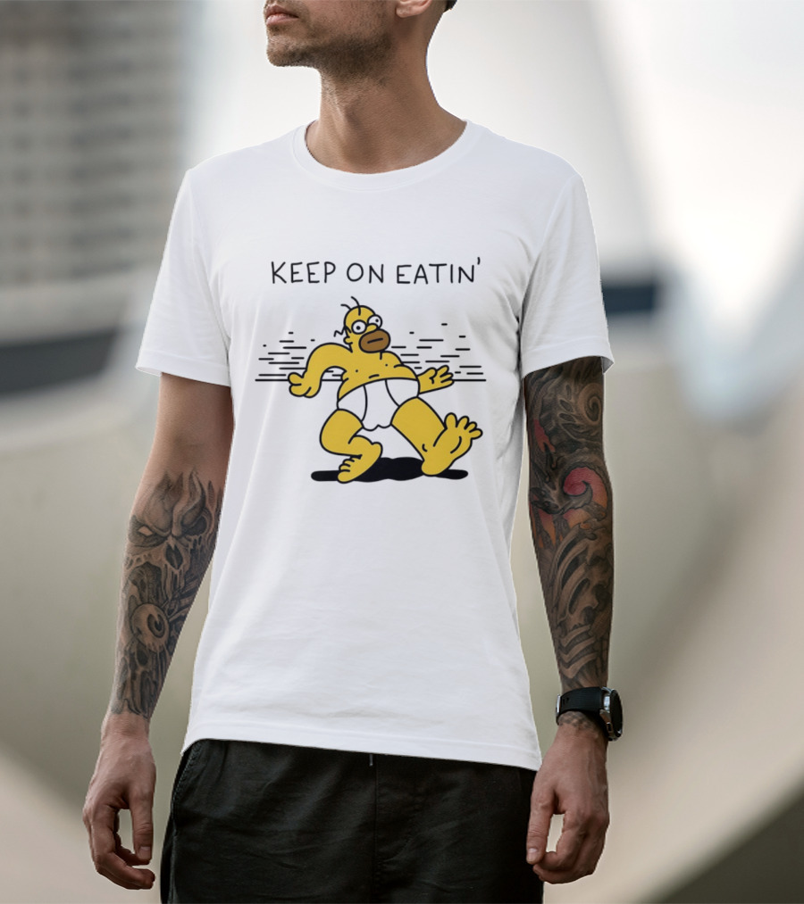 Homer Simpson Keep On Eatin' The Simpsons Walking T-Shirt