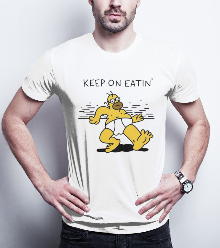 Homer Simpson Keep On Eatin' The Simpsons Walking T-Shirt