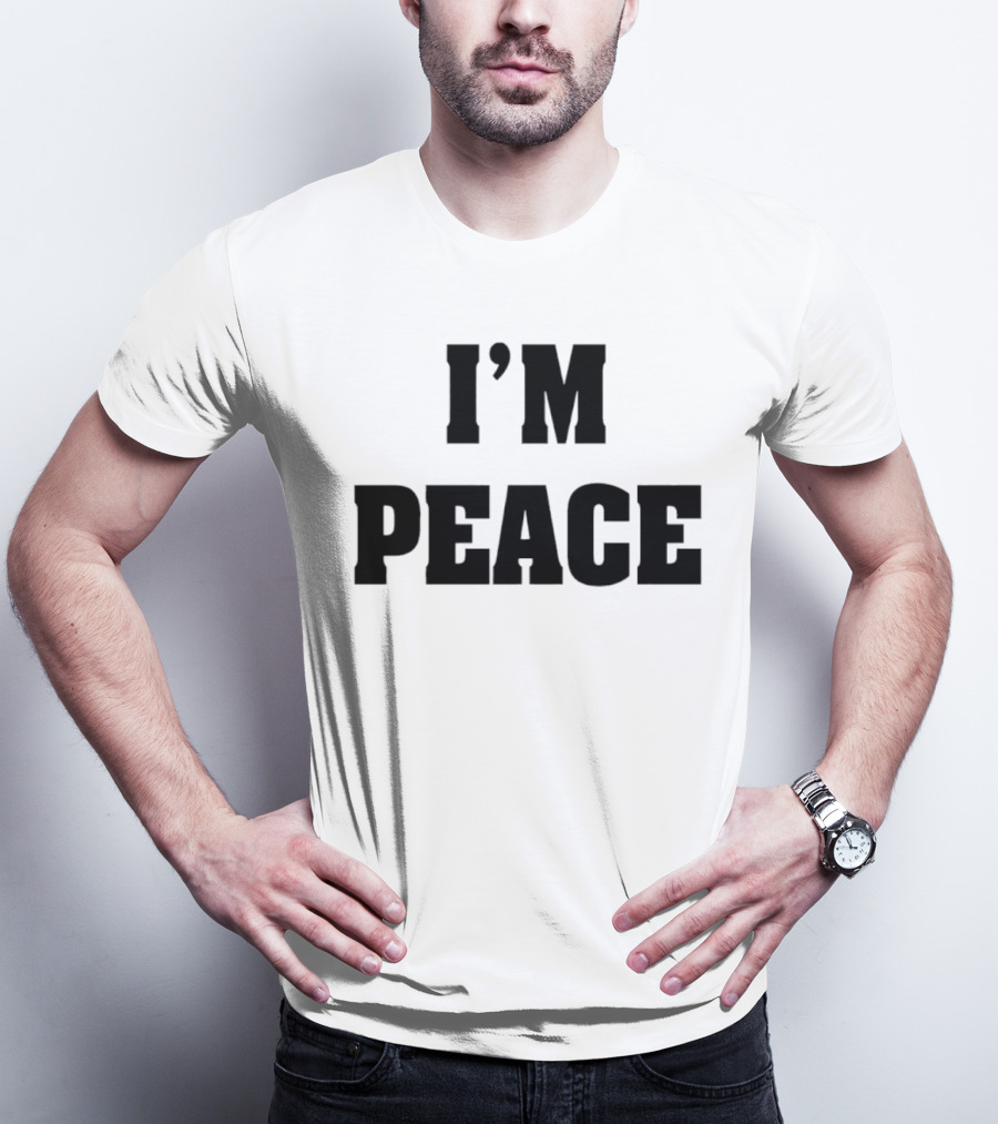 I'M PEACE Statement Black T-Shirt