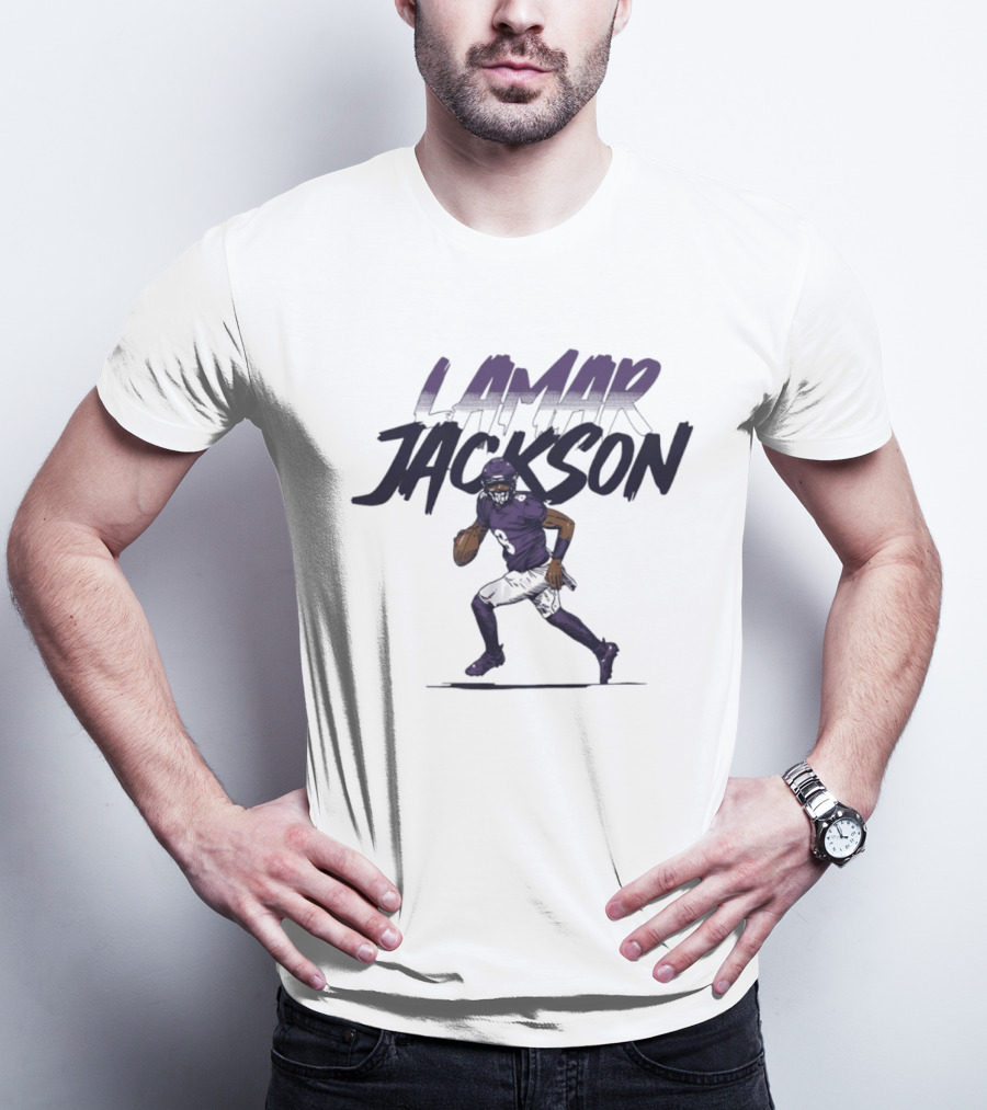 Lamar Jackson 8 Baltimore Ravens Football 2026 T-Shirt