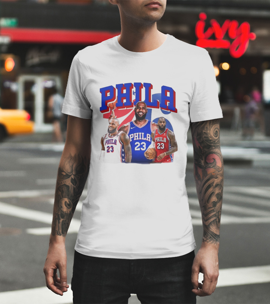 LeBron James Phila 23 Philadelphia Basketball T-Shirt