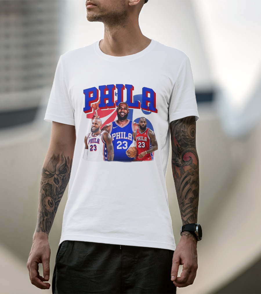 LeBron James Phila 23 Philadelphia Basketball T-Shirt