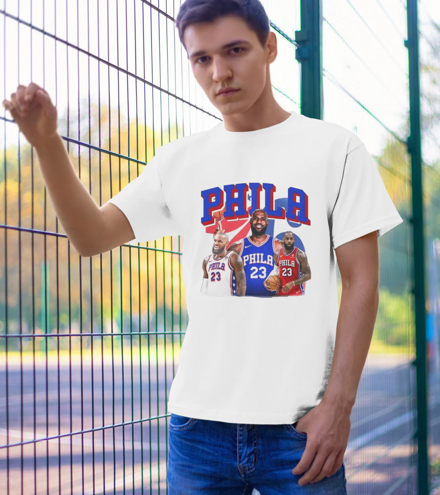 LeBron James Phila 23 Philadelphia Basketball T-Shirt