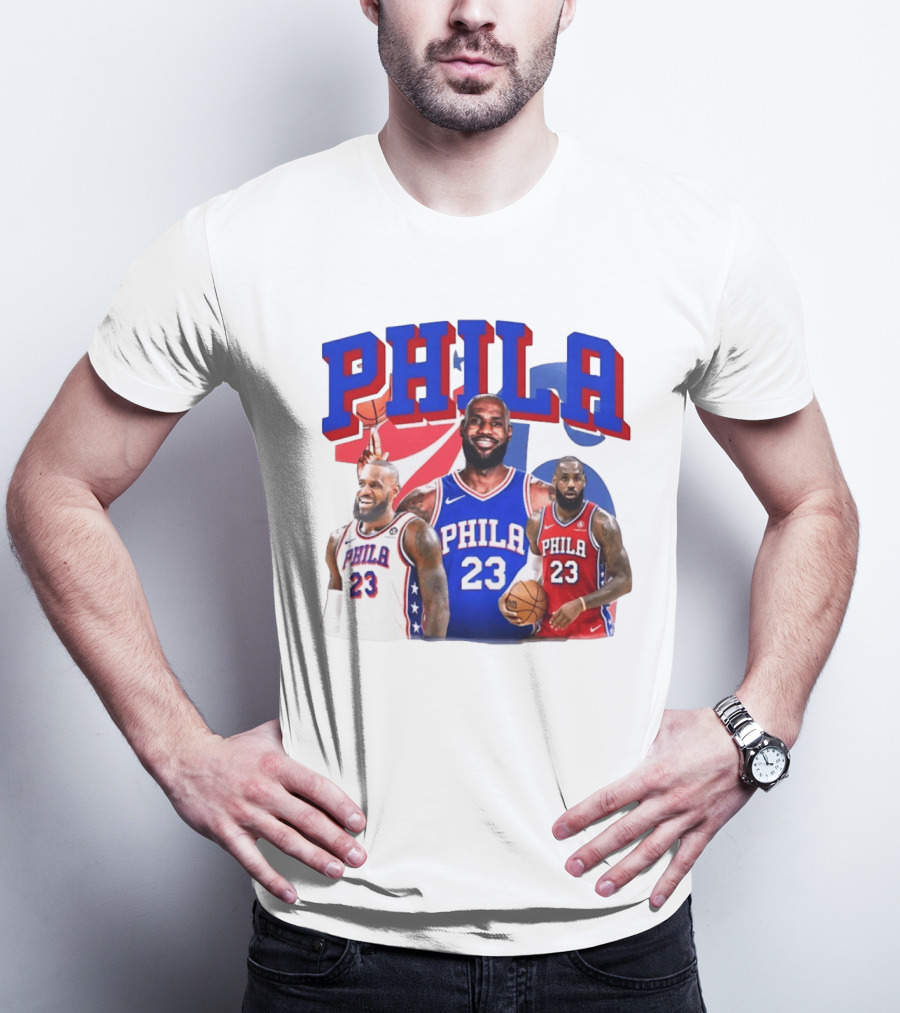 LeBron James Phila 23 Philadelphia Basketball T-Shirt