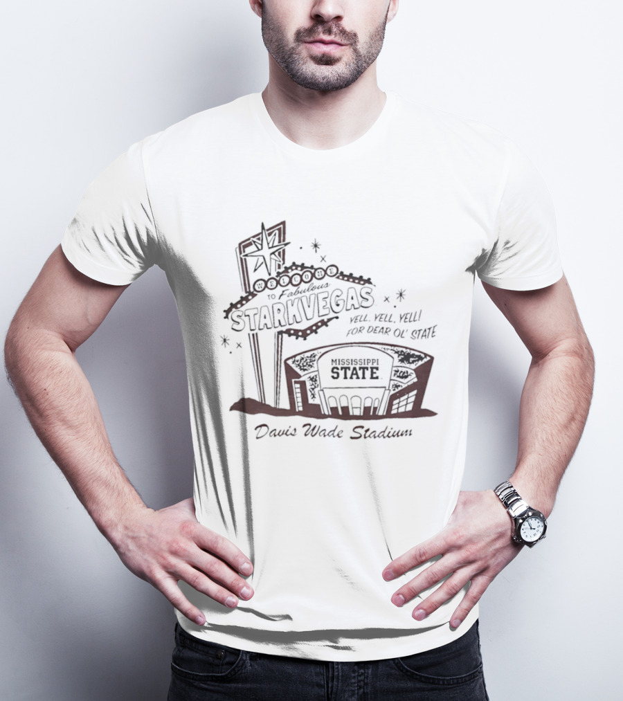 Starkvegas Mississippi State Davis Wade Stadium Football Veni Vidi Vici T-Shirt