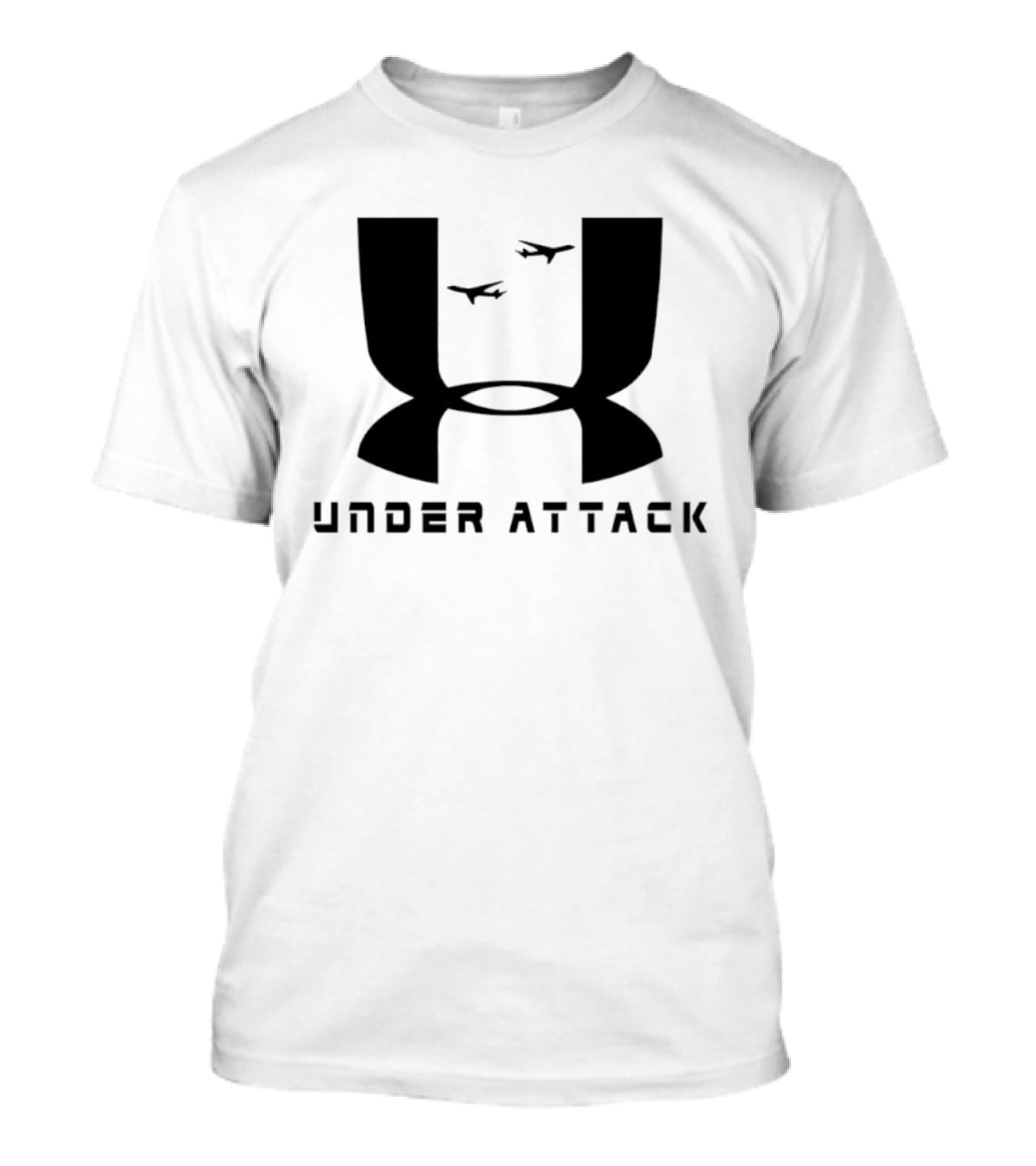 Under Attack Parody Logo With Airplanes T-Shirt