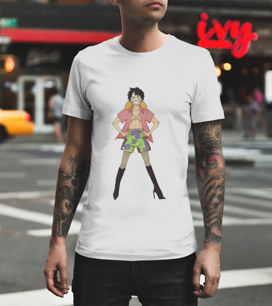 One Piece Luffy Stripper Monkey Straw Hat Pirates T-Shirt