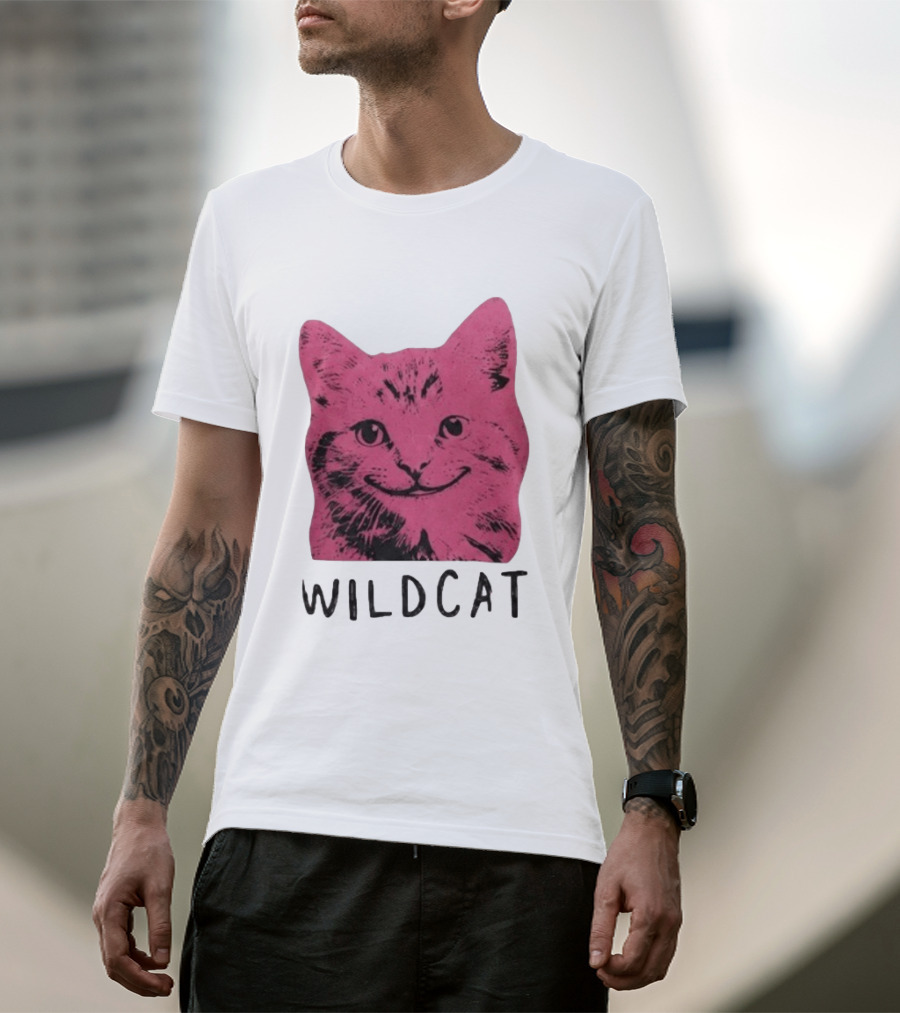 Wildcat Pink Cat Feline Animal T-Shirt