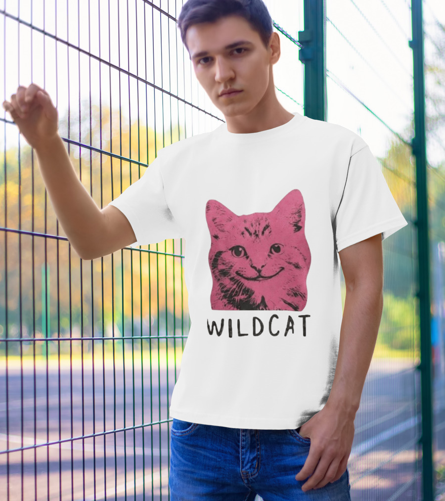 Wildcat Pink Cat Feline Animal T-Shirt