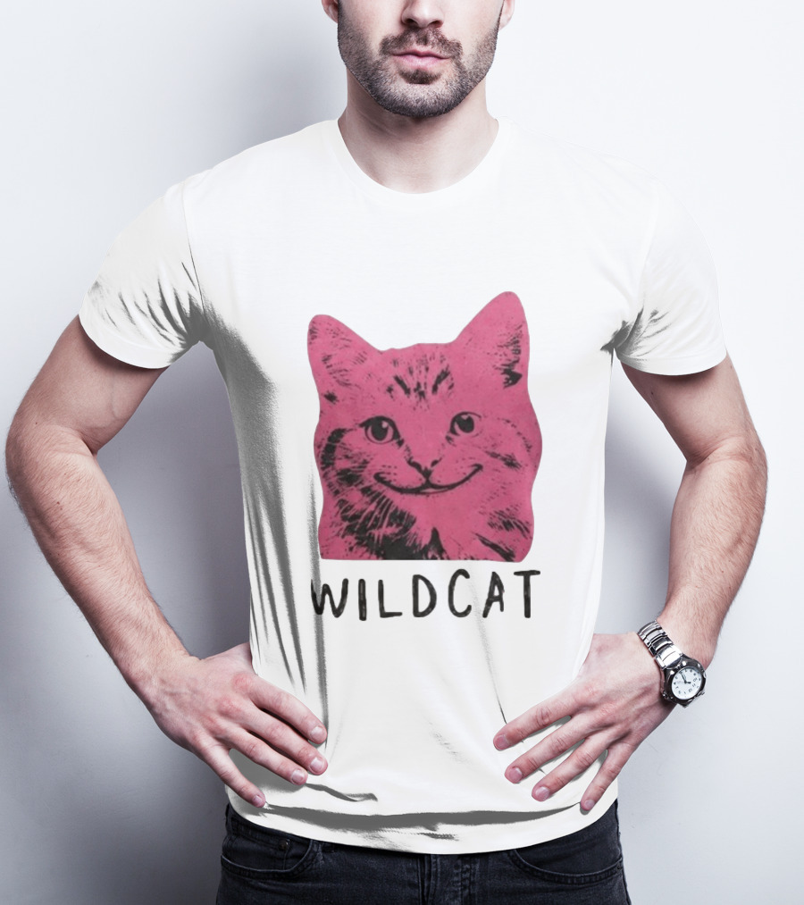 Wildcat Pink Cat Feline Animal T-Shirt