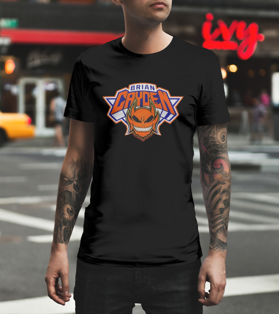 Brian Cayden New York Knicks Logo Style Basketball Fan T-Shirt