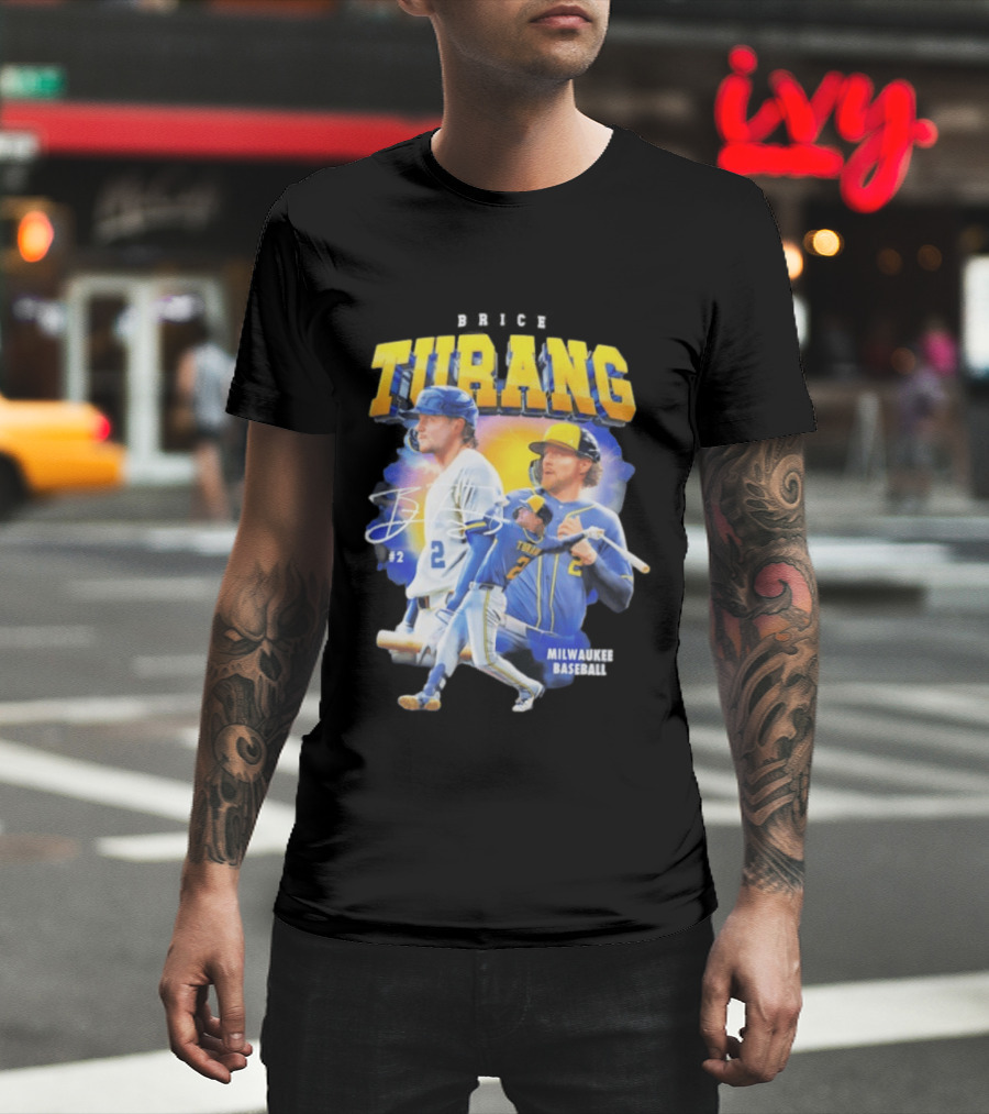 Brice Turang Milwaukee Brewers Baseball #2 T-Shirt