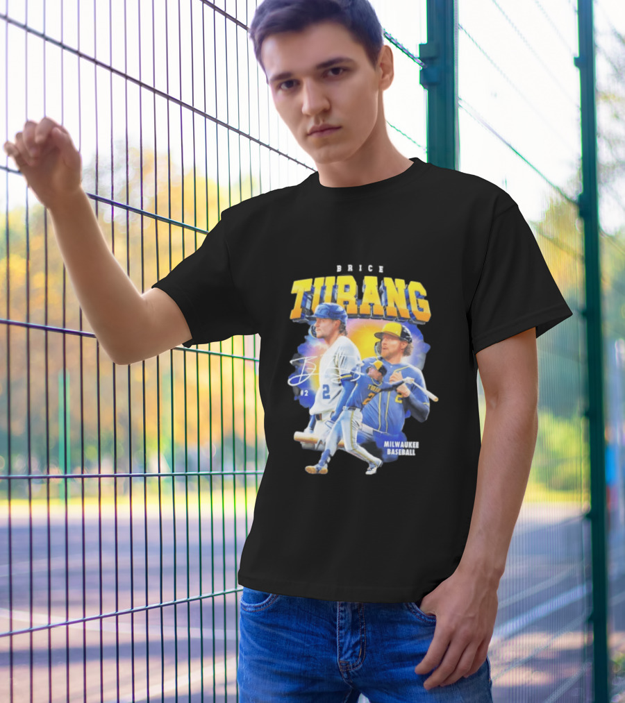 Brice Turang Milwaukee Brewers Baseball #2 T-Shirt