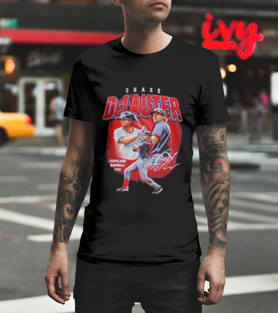 Cleveland Baseball Chase DeLauter #24 MLB 2026 Season T-Shirt